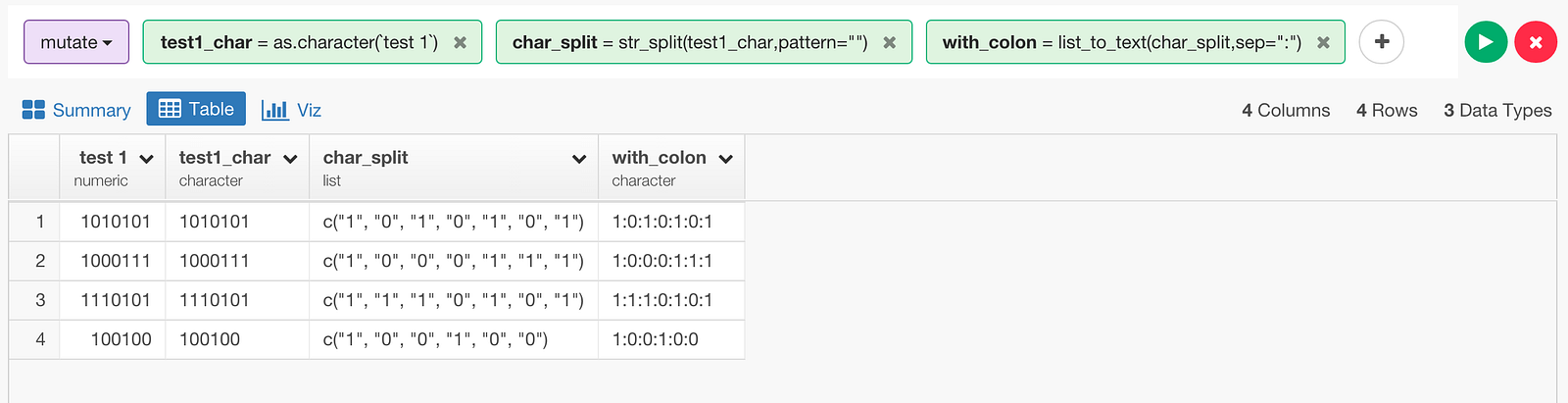 Quick Tip: Split a sequence of numbers or letters into multiple columns