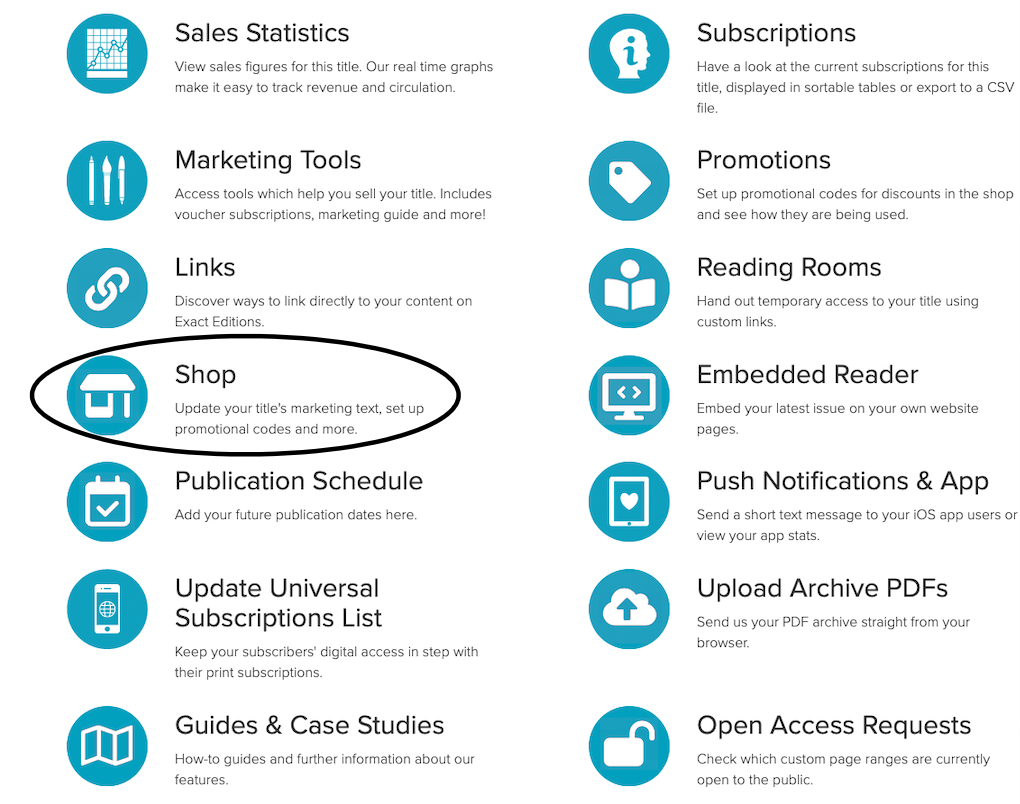New Publisher Dashboard Features: Manage Your Shop Page - Exact ...