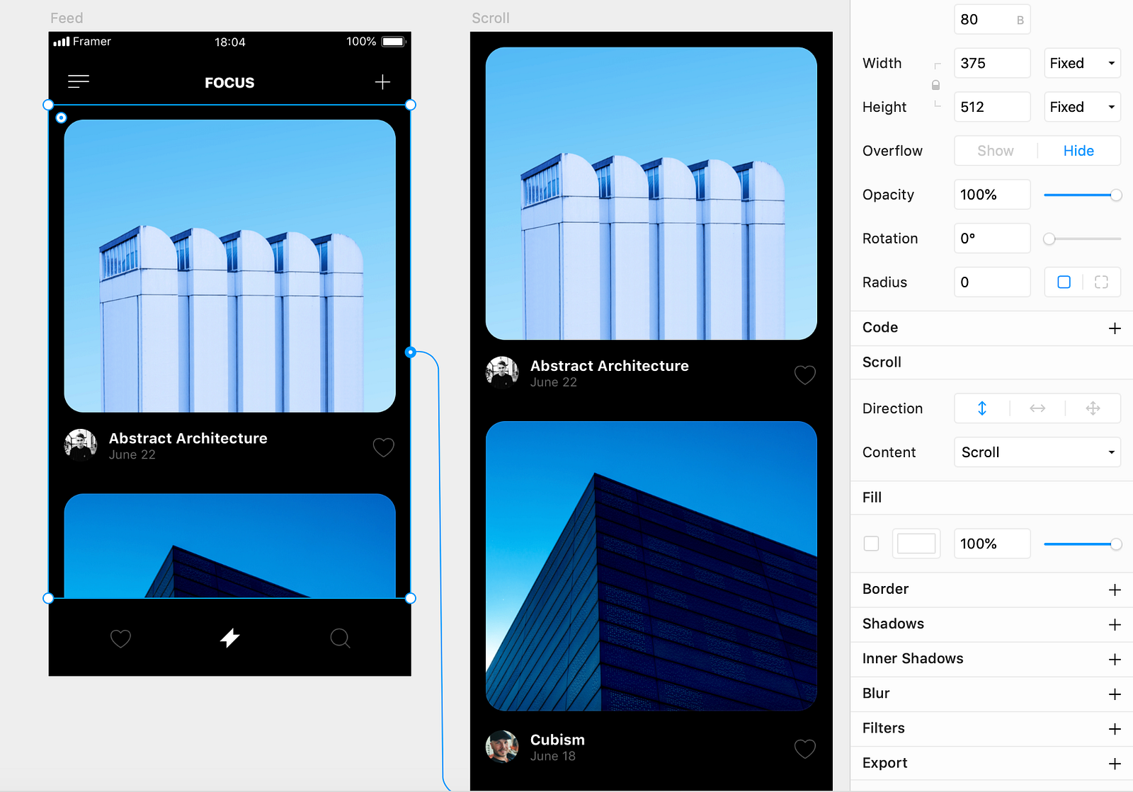 Prototyping design animations with Framer X – UX Collective