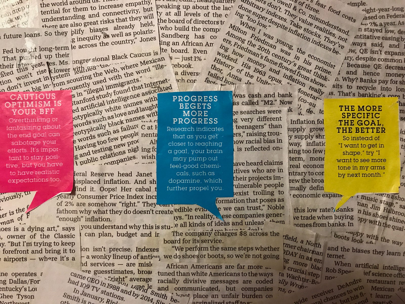 How to Make a Motivation Collage Using Last Year’s Newspapers and Magazines