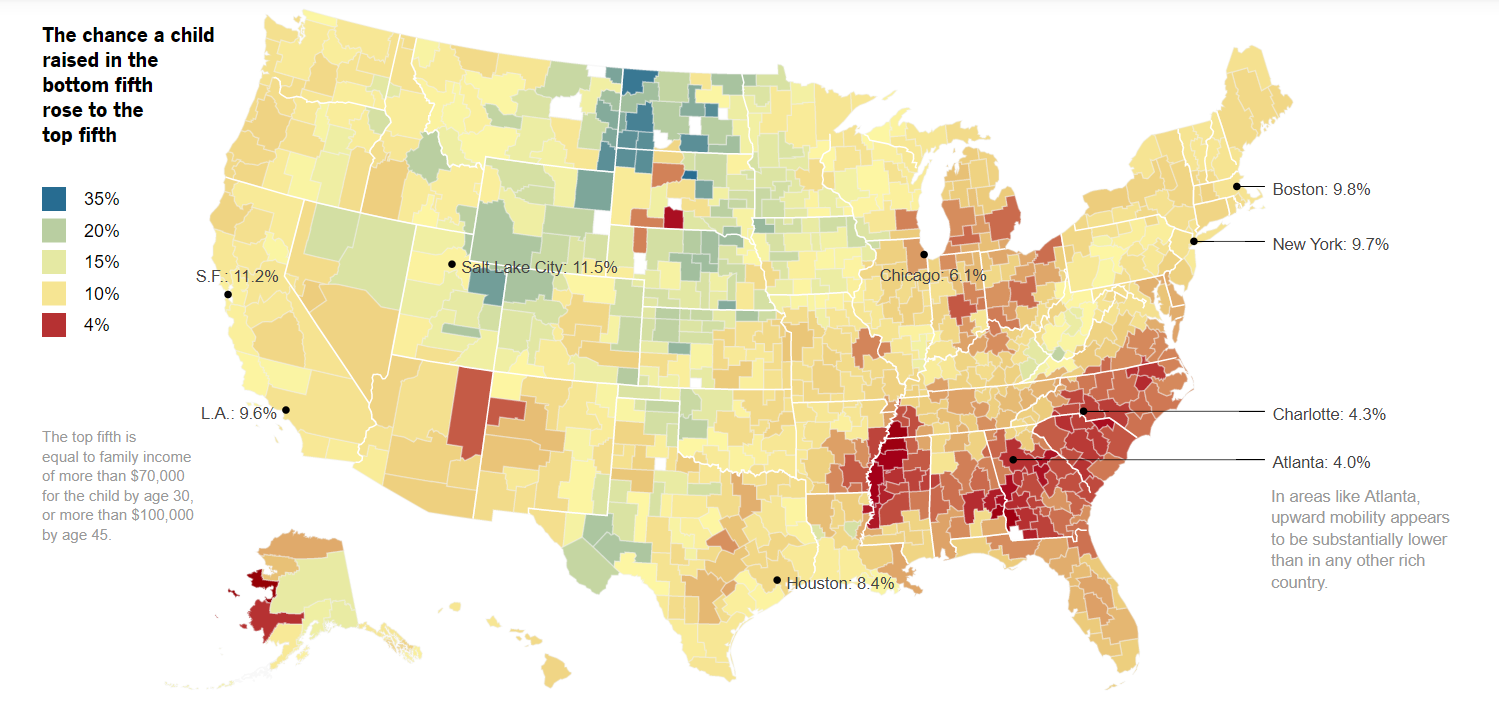 Atlanta’s urban sprawl leads to low social mobility