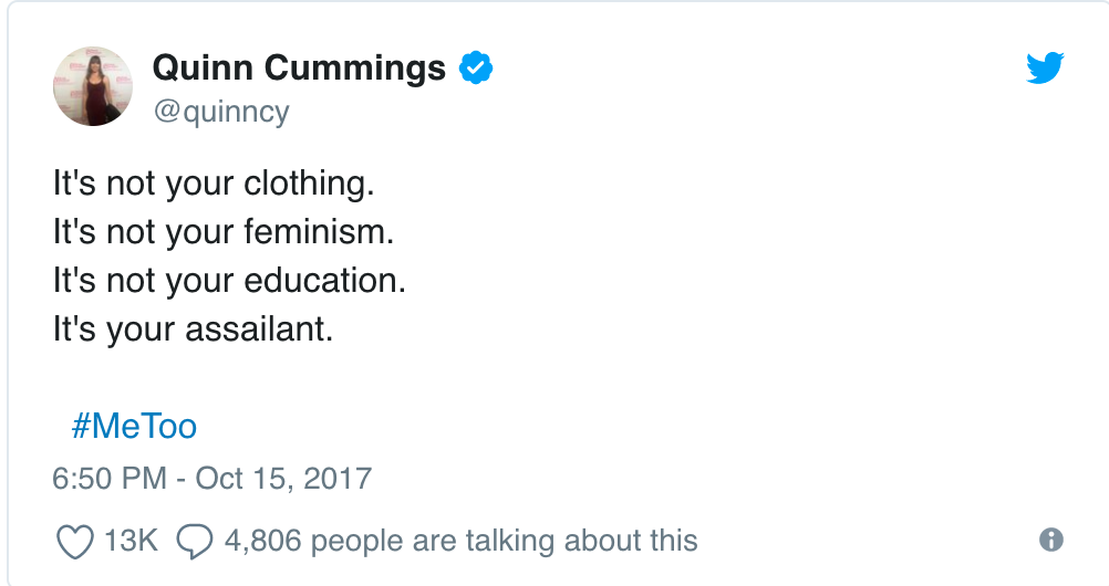 Top 5 Most Powerful #MeToo Tweets – Kathryn McHutchison – Medium