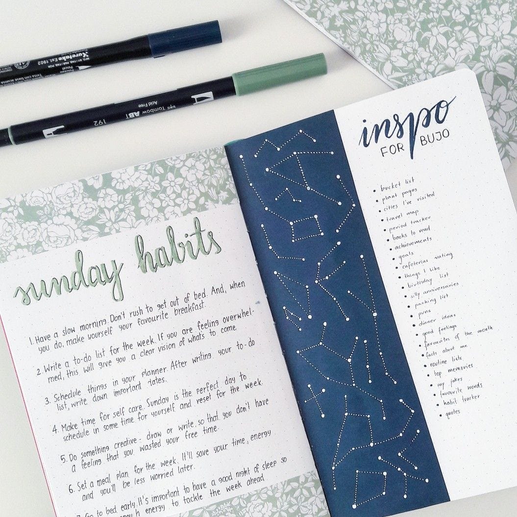 5 Bullet Journal Spreads to Keep You Motivated – Dingbats* Notebooks ...