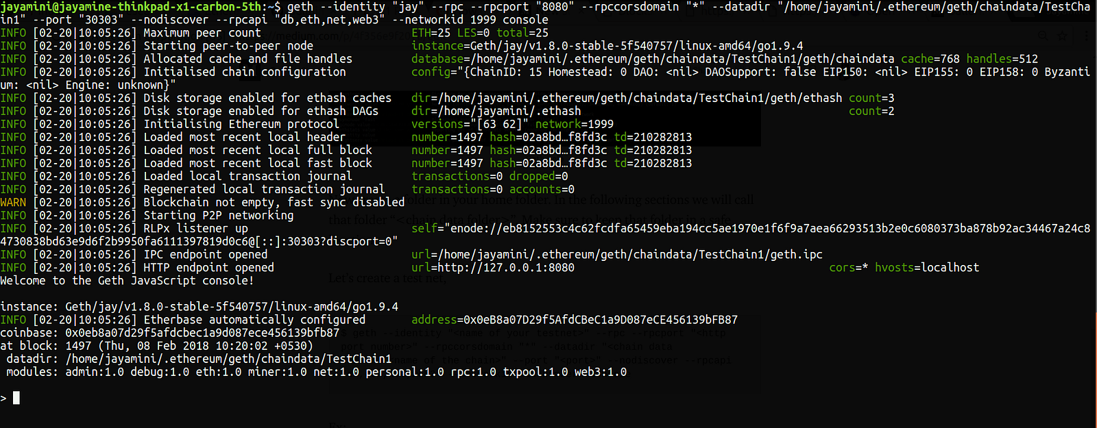 How to create a RPC enabled private network in Ethereum