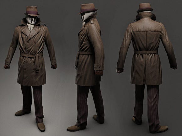 Rorschach Watchmen Leather Trench Coat – samish leather – Medium