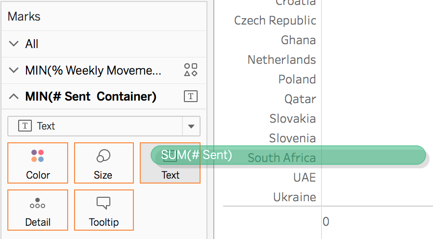 TABLEAU:: Trend Indicators — up or down arrows on particular columns