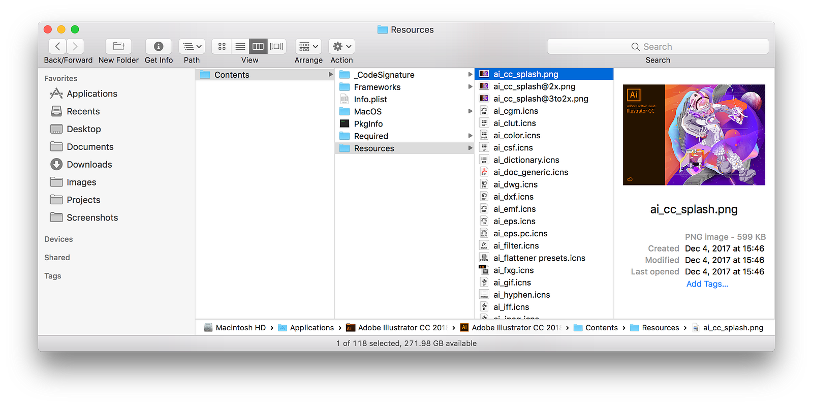 How to change the splash screen for Adobe Illustrator on Mac