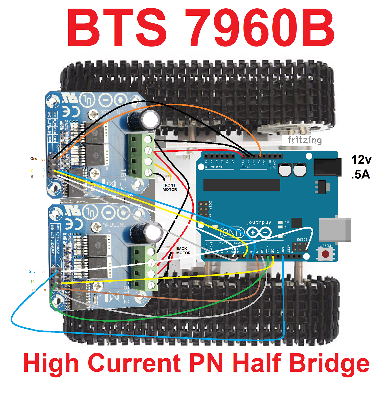 BTS 7960B- High Current PN Half Bridge – Jungletronics – Medium