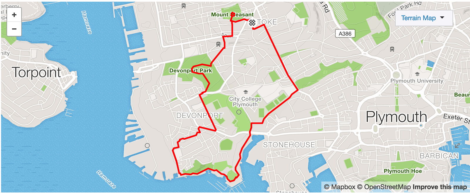 Route 1. Stoke, to Mutton Cove loop. – Hidden Plymouth – Medium