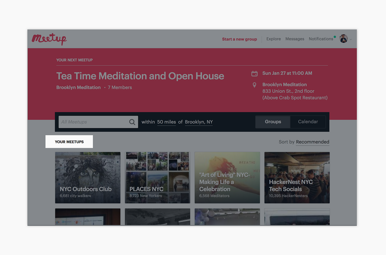 Meetup.com — it could be better – UX Collective