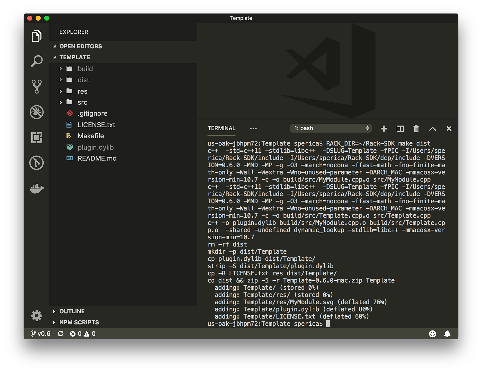 Getting Started with VCV Rack Plugin Development on OS X
