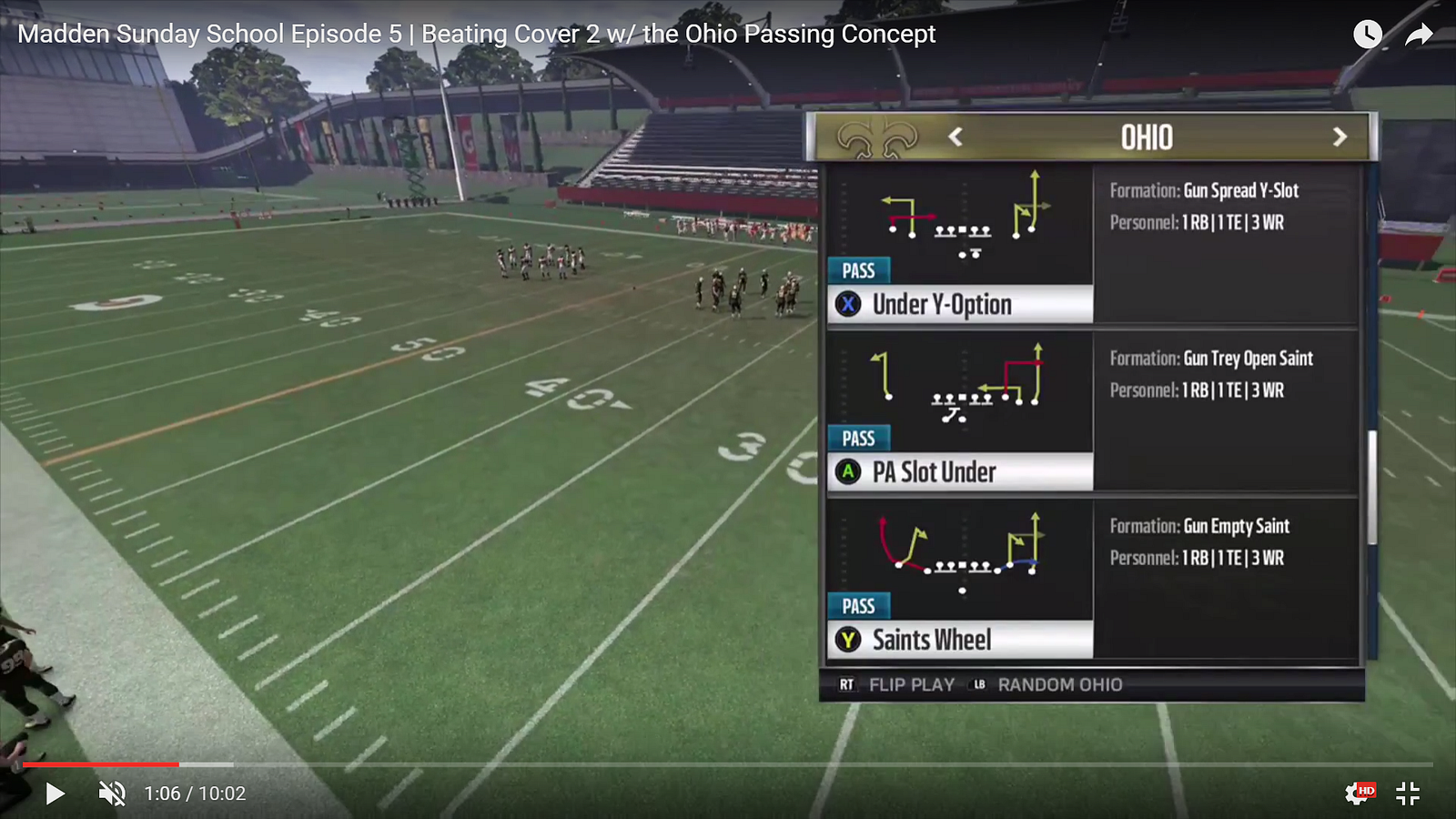 Madden Sunday School Episode 5: Ohio Passing Concept