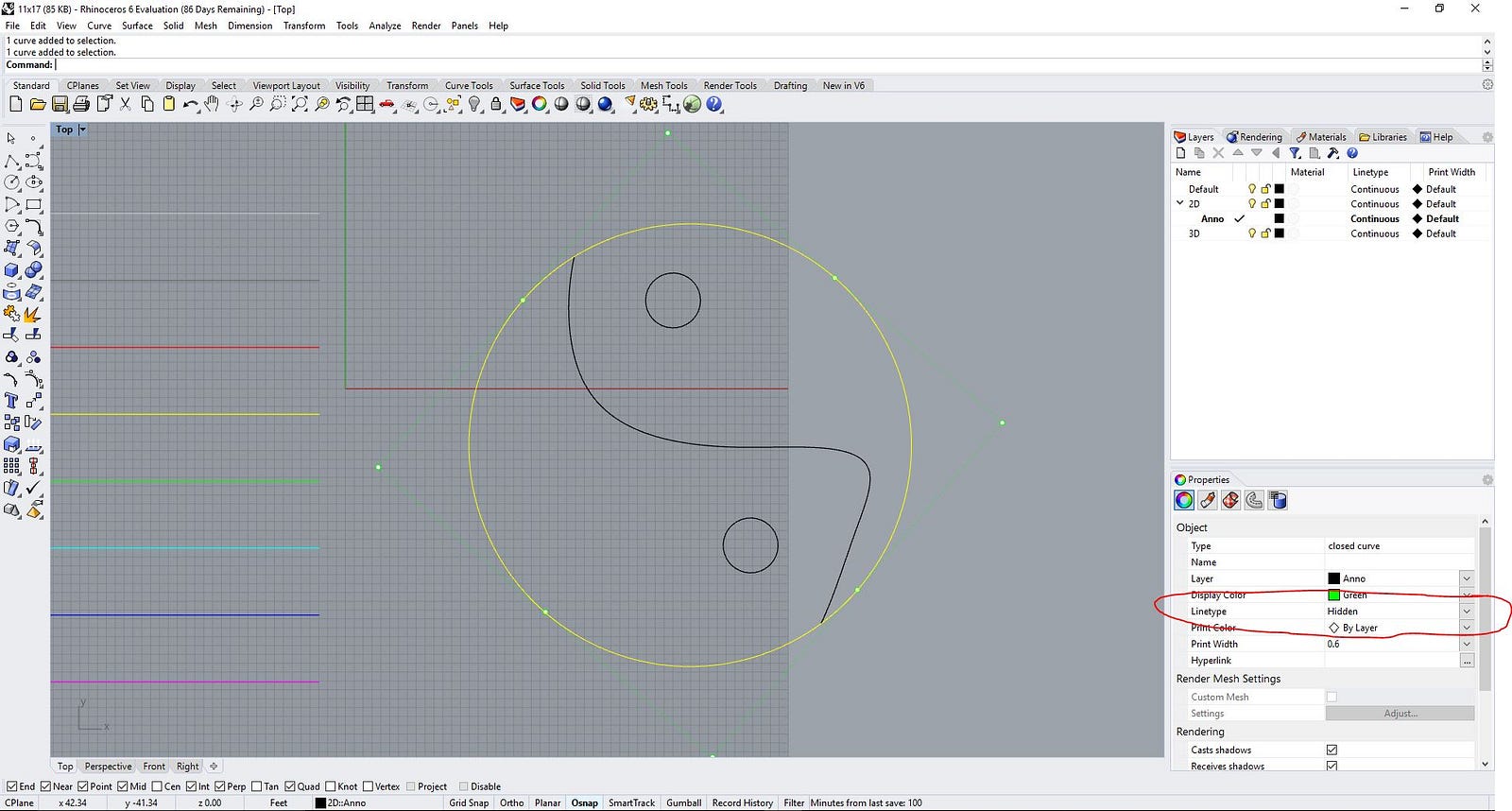 Rhino Tutorial: Setting Line Weights, Line Types, Hatches, and ...