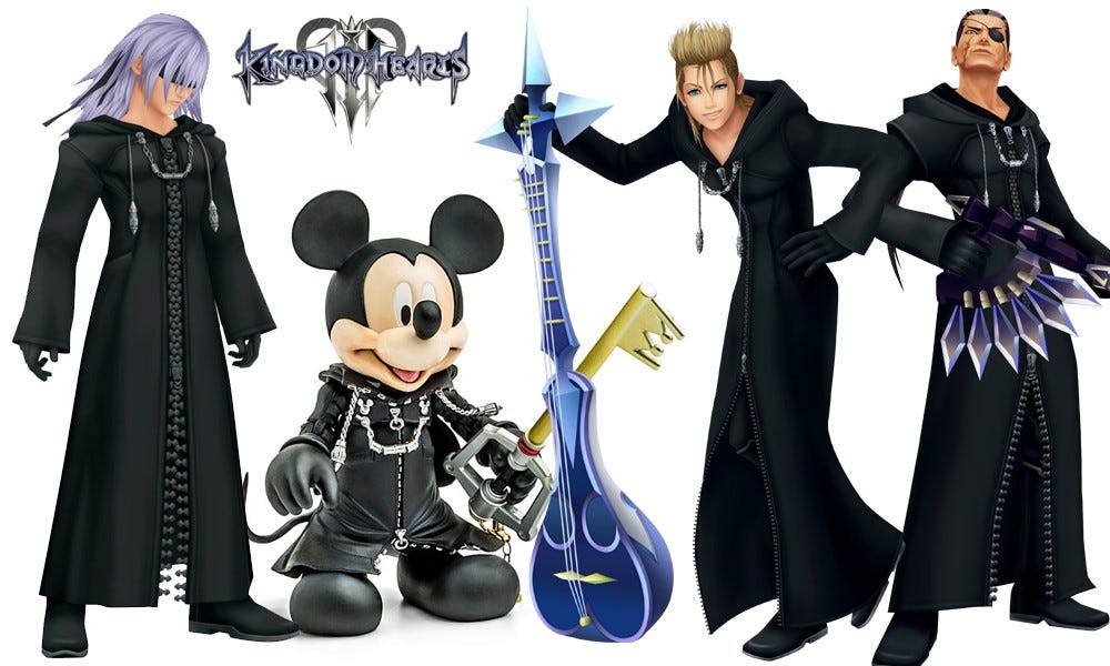 Kingdom Hearts Organization XIII Black Leather Hoodie Jacket