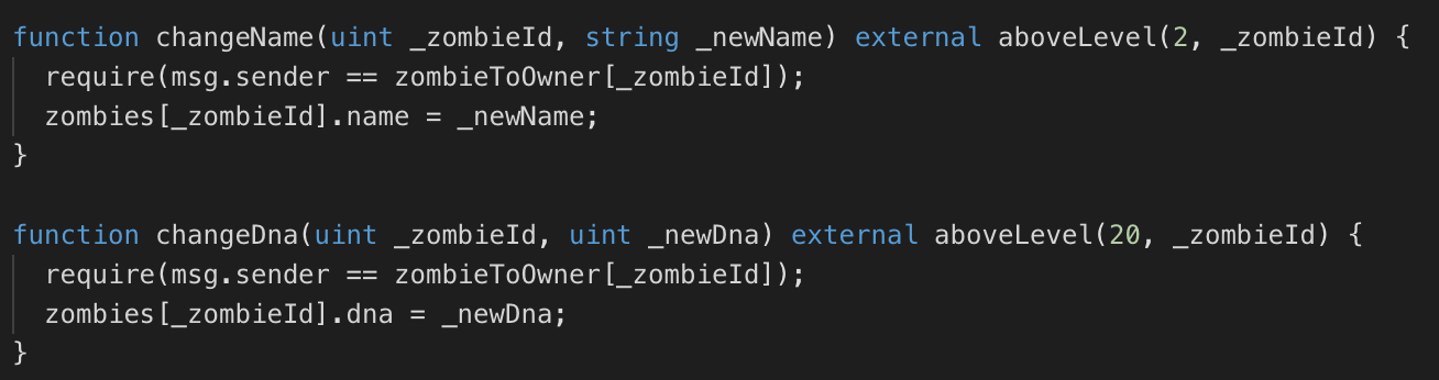 Advanced Solidity Concepts — CryptoZombies Lesson 3 and 4
