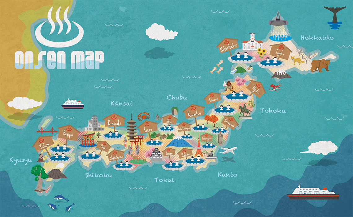 Best Hot Springs in Japan : Japan Onsen Map – Japan Travel Guide -JW ...
