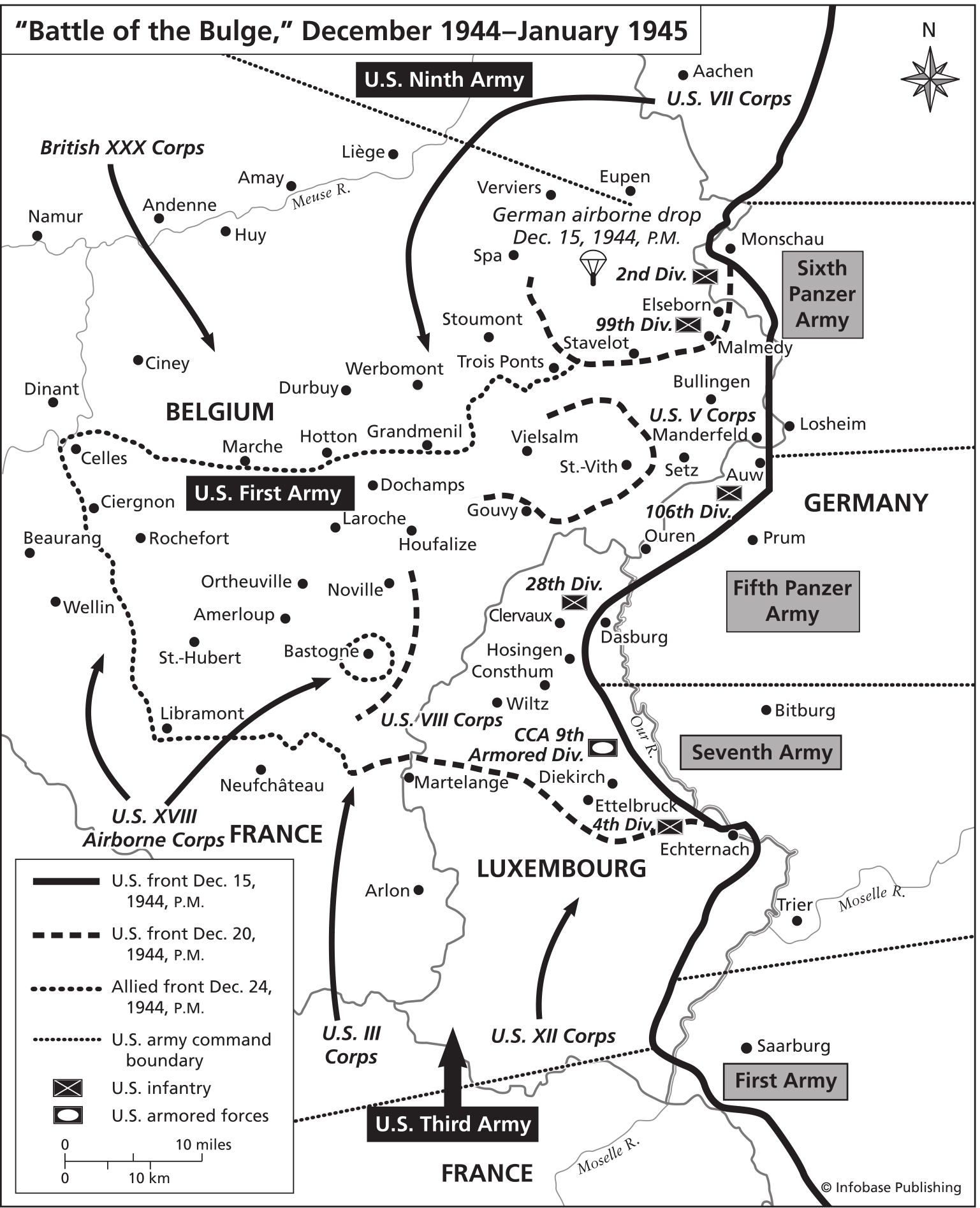 Map Of The Rhineland Campaign In West Germany And Belgium
