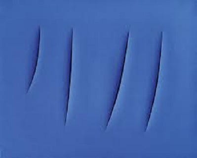Lucio Fontana : Spatial Concept ‘Waiting’ – blouinartinfo – Medium