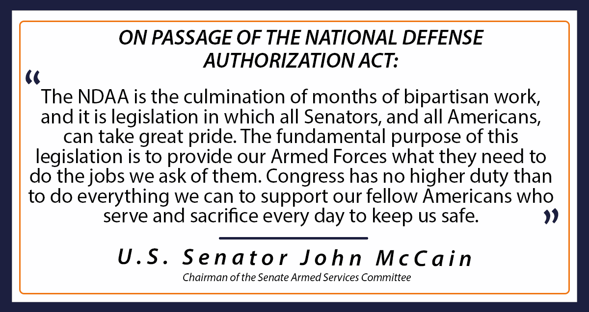 On Final Passage Of The National Defense Authorization Act