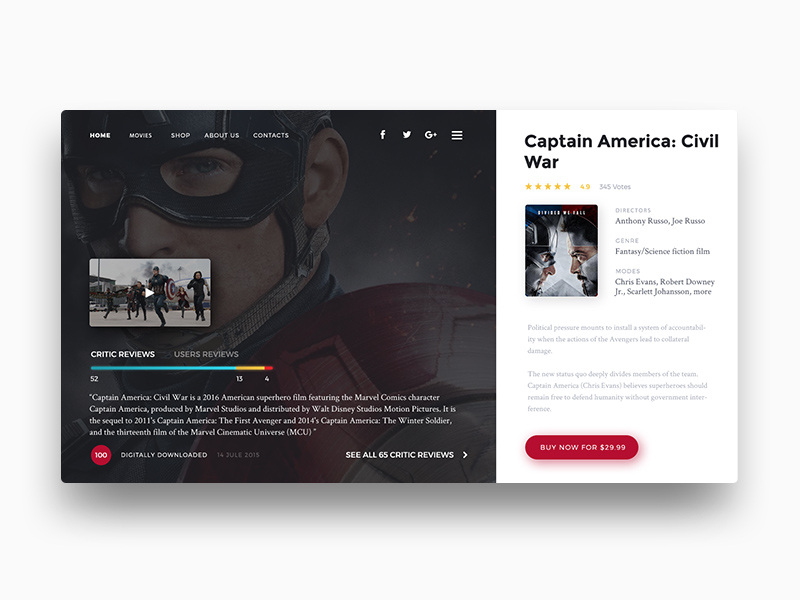 Movie/Cinema UI Inspiration – Muzli - Design Inspiration