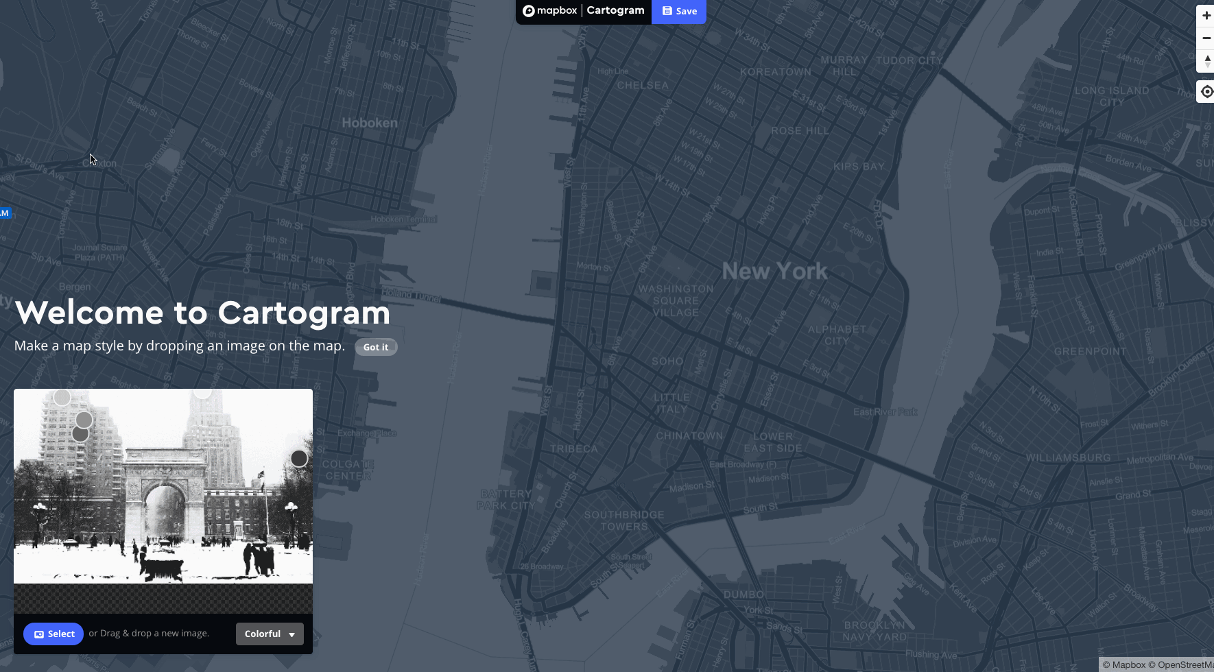 Instant maps with Cartogram – Points of interest