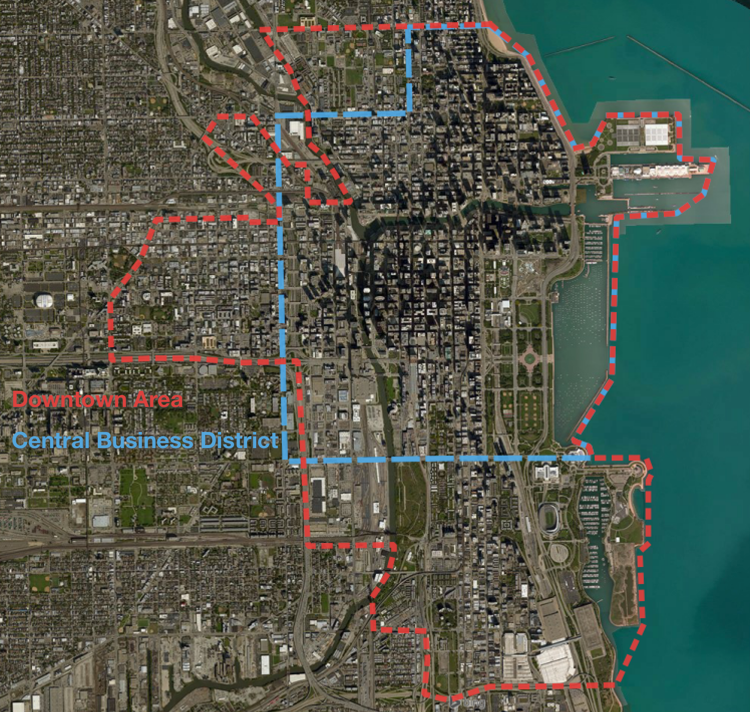 Chicago has a law that defines where the “downtown area” and “Central ...