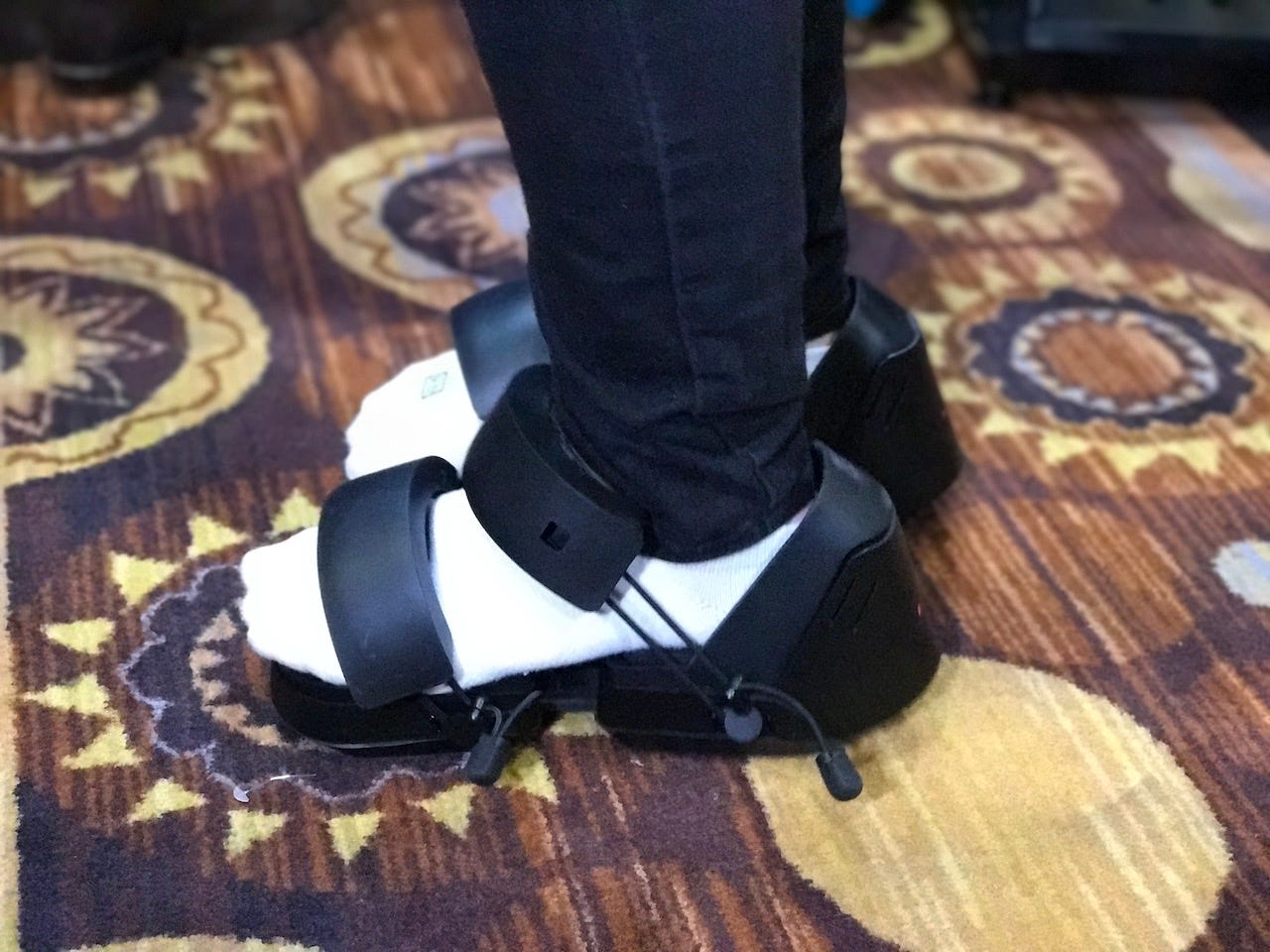 These shoes are made for walking in virtual reality