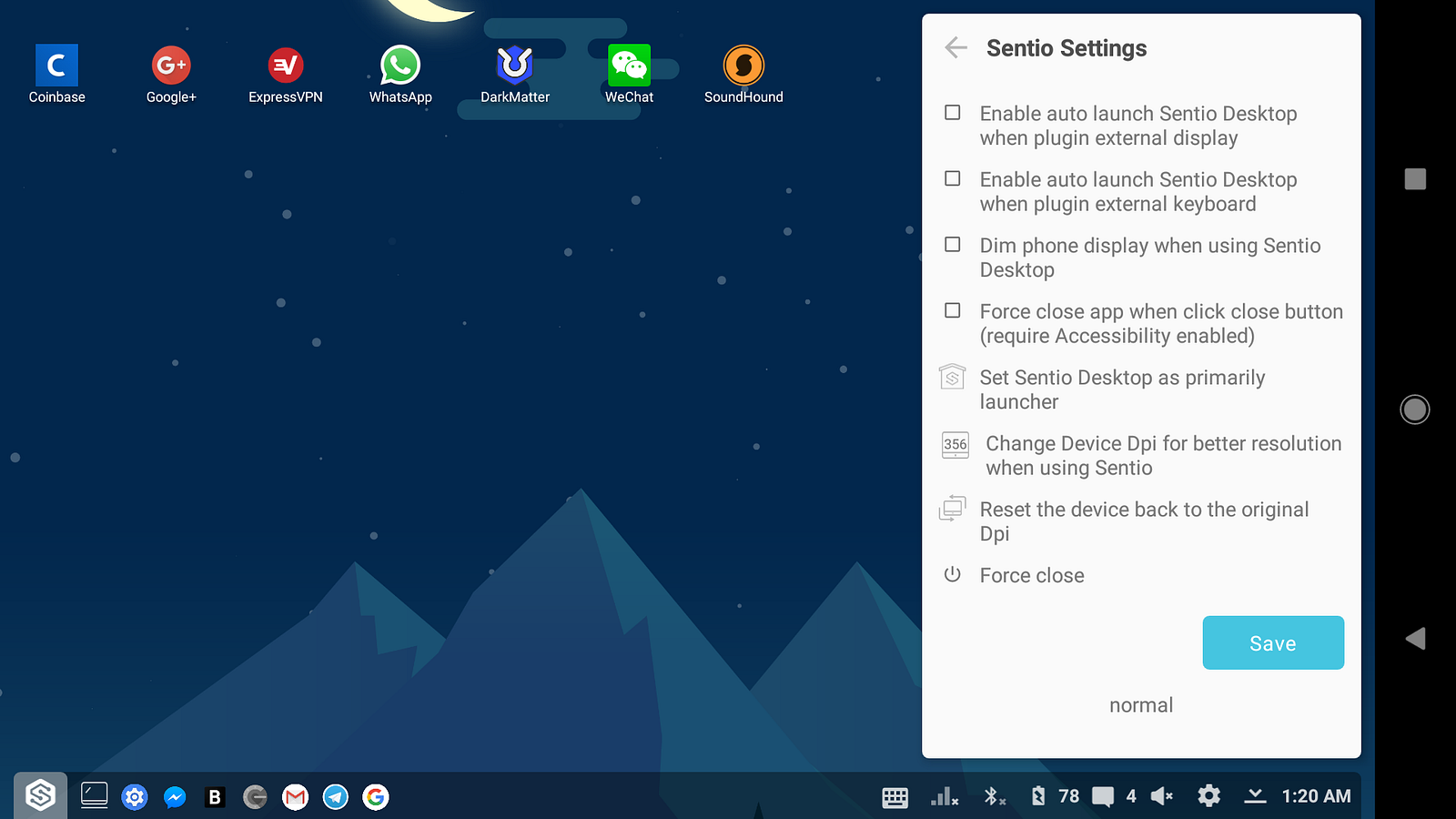 Enabling resolution change (DPI) in Sentio Desktop – Sentio – Medium