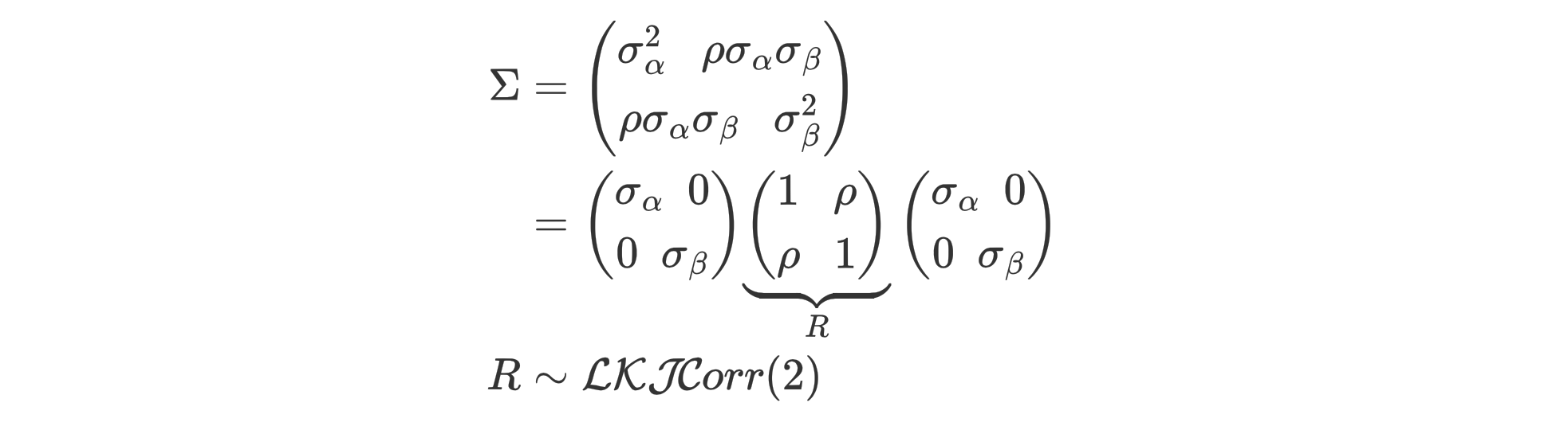 Lewandowski-Kurowicka-Joe (LKJ) distribution is a very useful prior ...