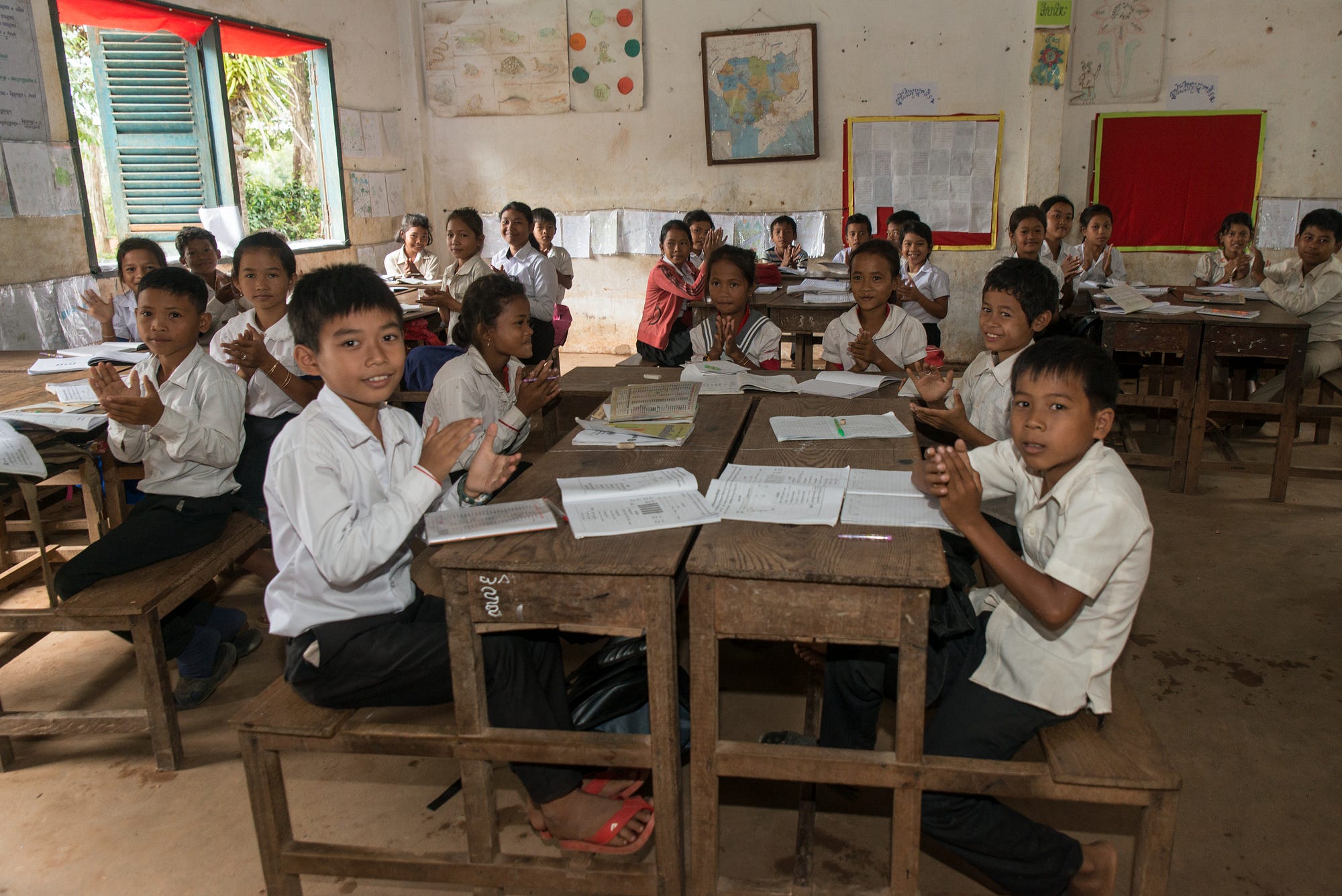 Positive discipline in Cambodian schools: primary school teacher, Mr ...