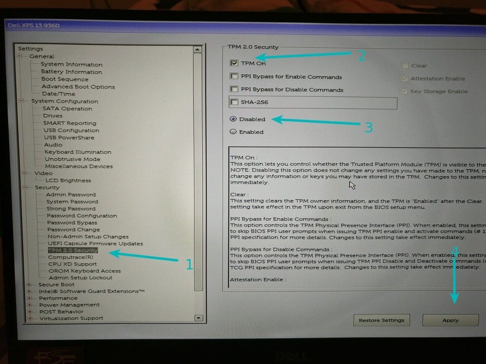 Dell XPS 13 Won’t Boot: Shim was unable to measure state into the TPM