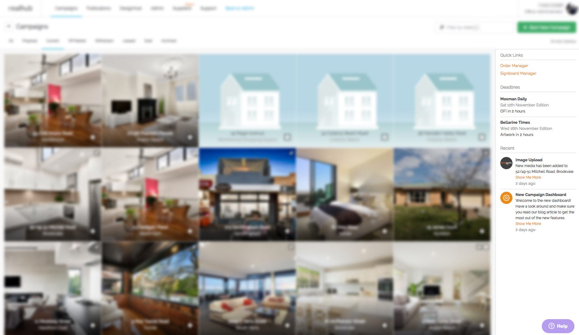 New Campaign Dashboard – Realhub
