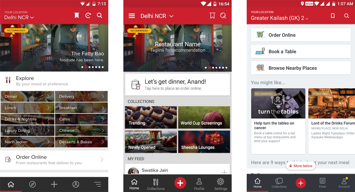 Zomato for Android Redesign – UX Collective