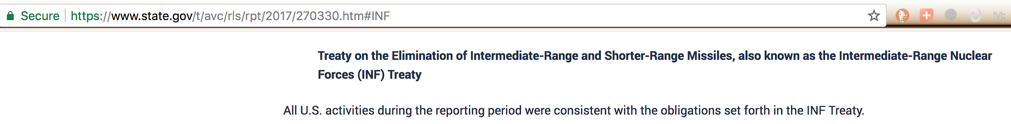 What is the Intermediate-Range Nuclear Forces Treaty?