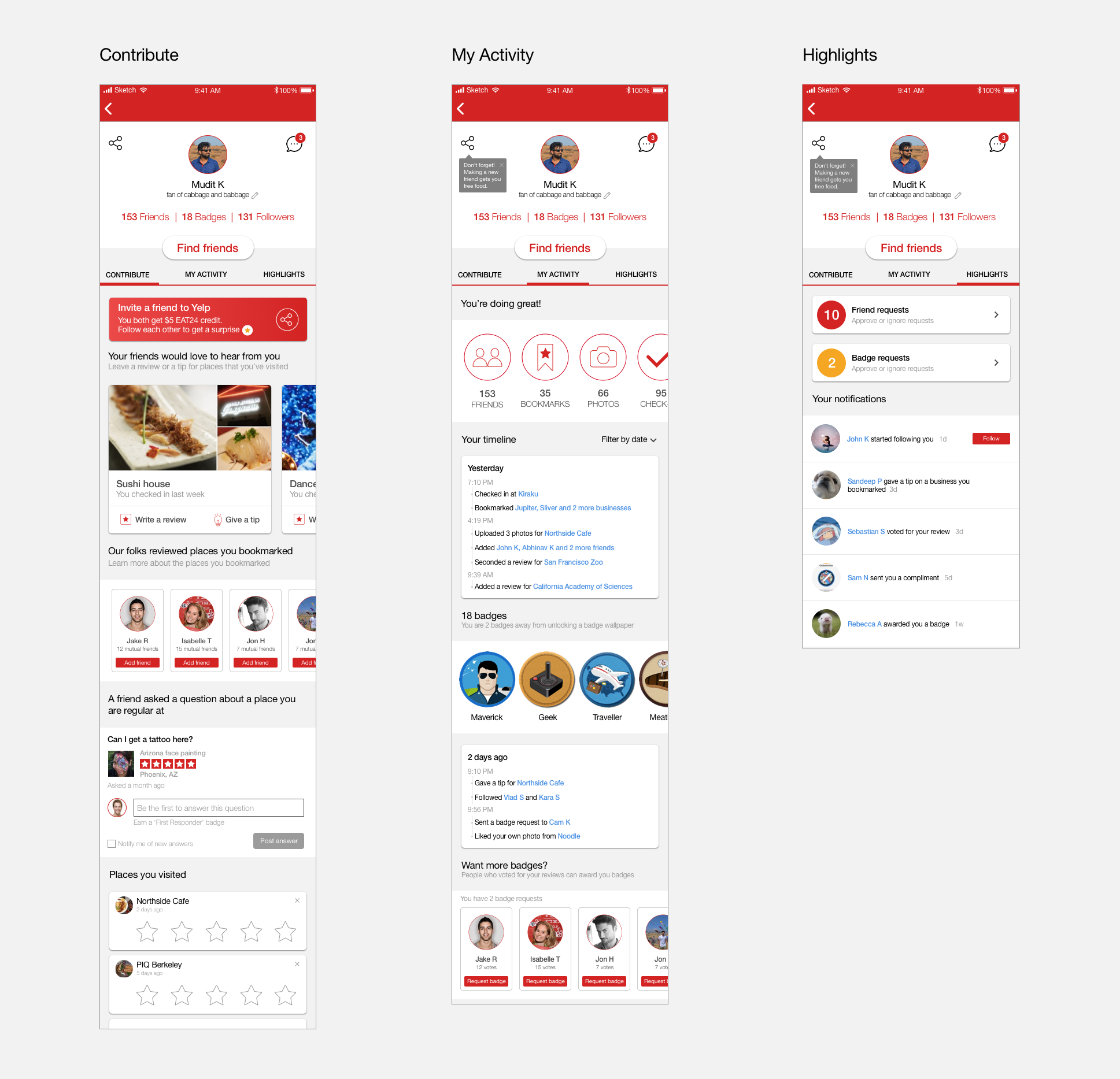Redesigning Yelp’s user profiles – UX Planet