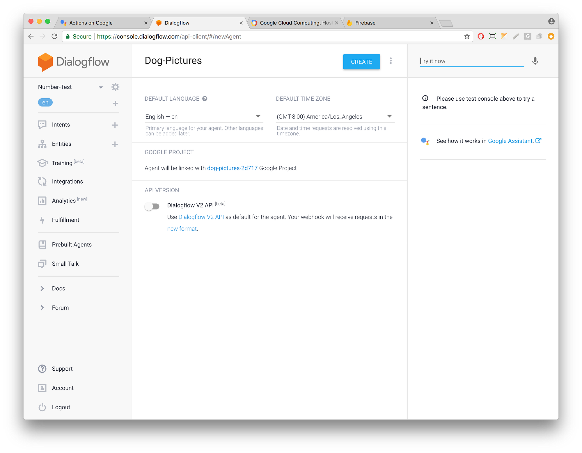 Using voice to control a website with Google Home, part 1/3