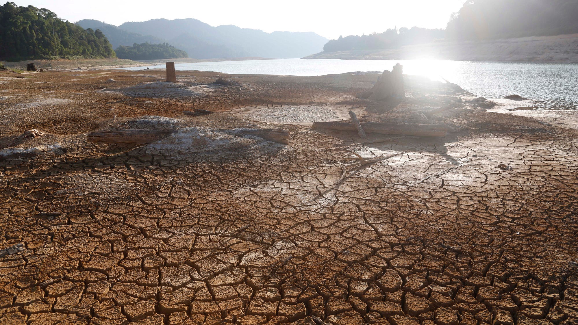 The Big Read: Receding water levels at Linggiu Reservoir expose ...