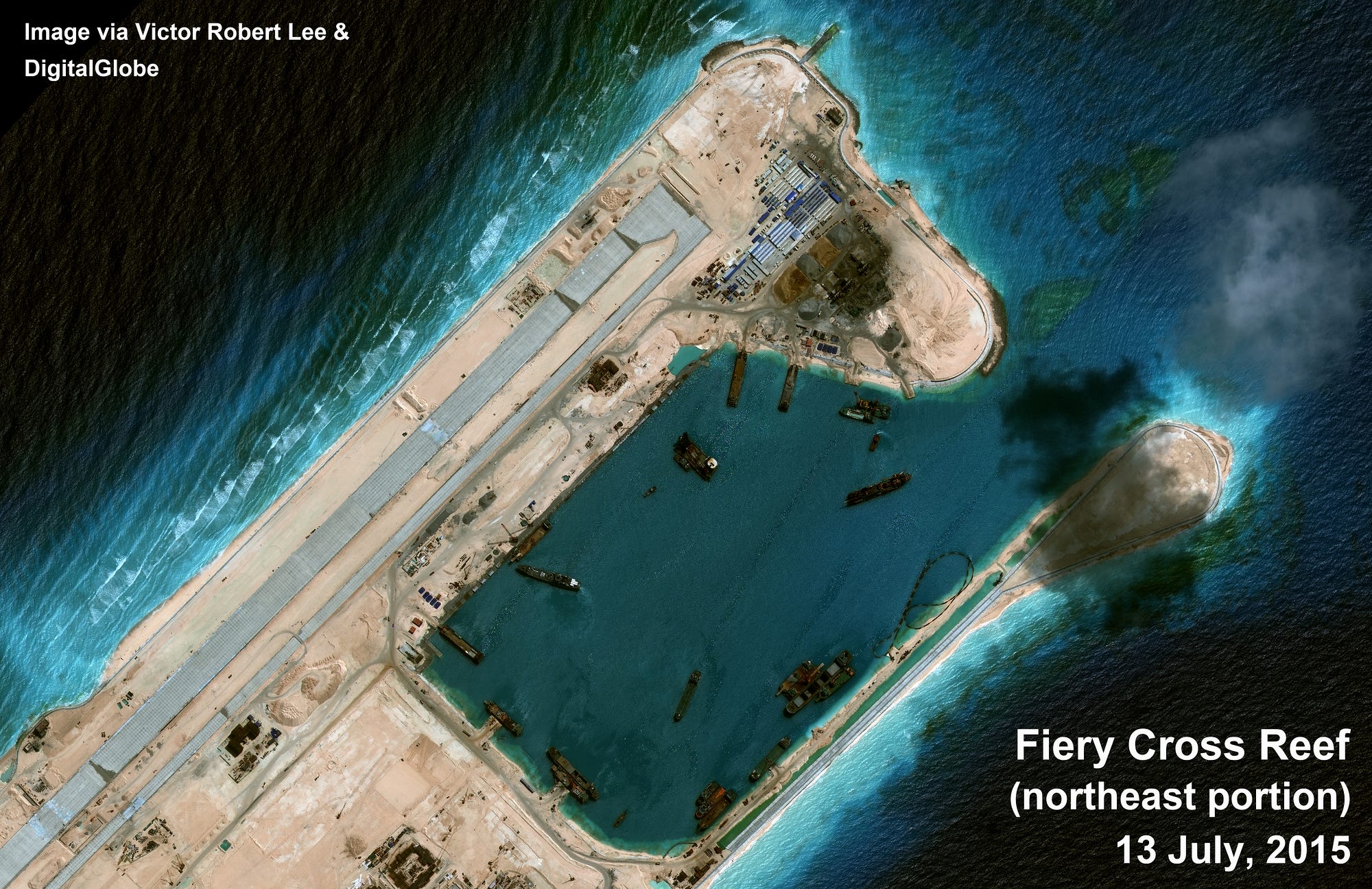 Fiery Cross Reef, South China Sea: Satellite Image Update