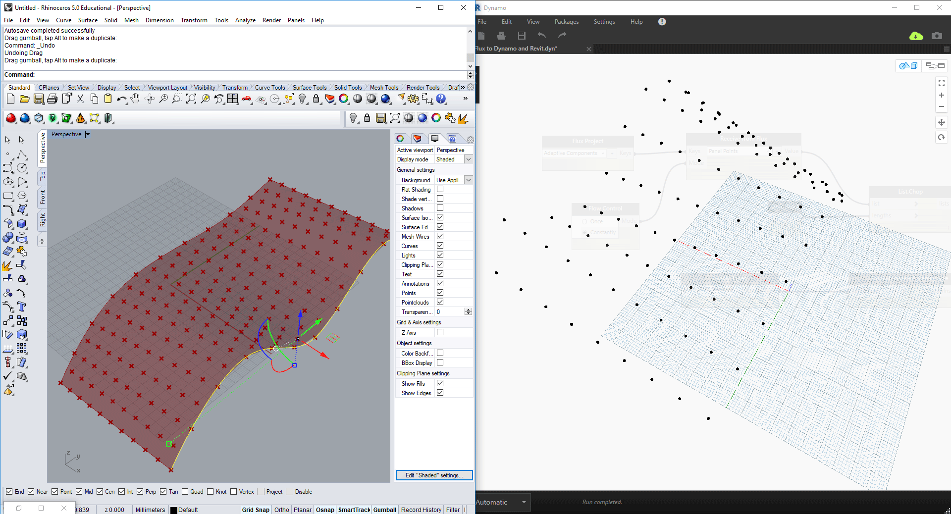 Rhino/Grasshopper > Flux > Dynamo/Revit workflow with adaptive components
