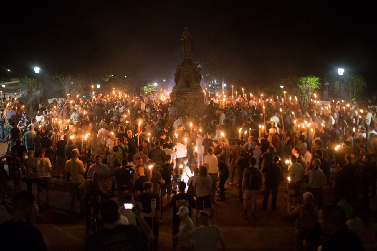 White People, We Know Those Angry, White Men Carrying Tiki-Torches. We ...