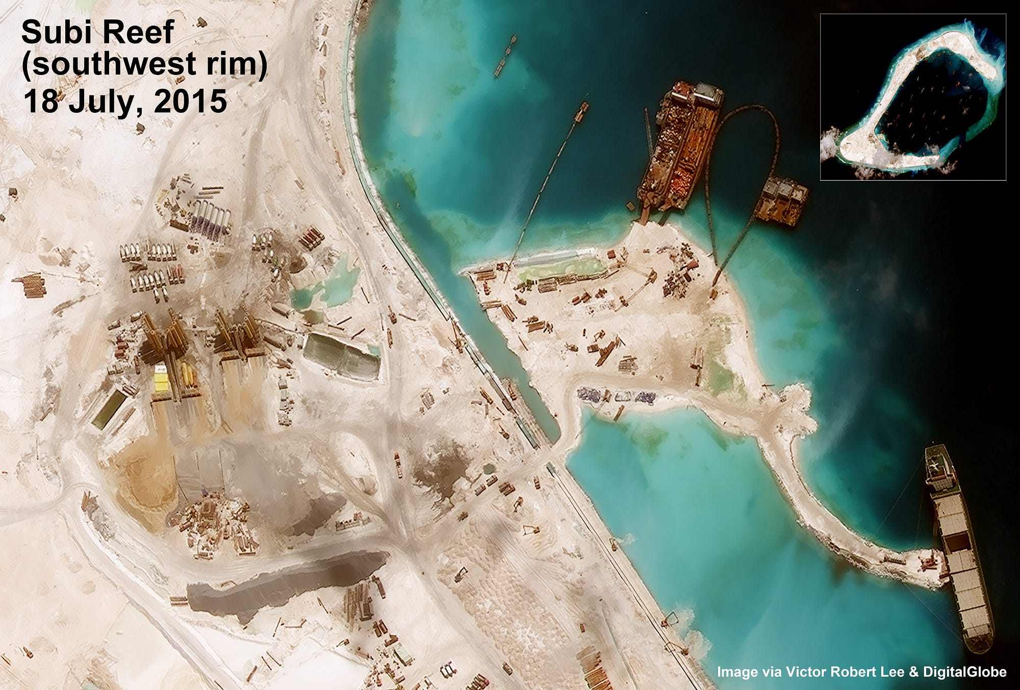 Subi Reef, Spratly Islands, South China Sea: Satellite Image Update ...