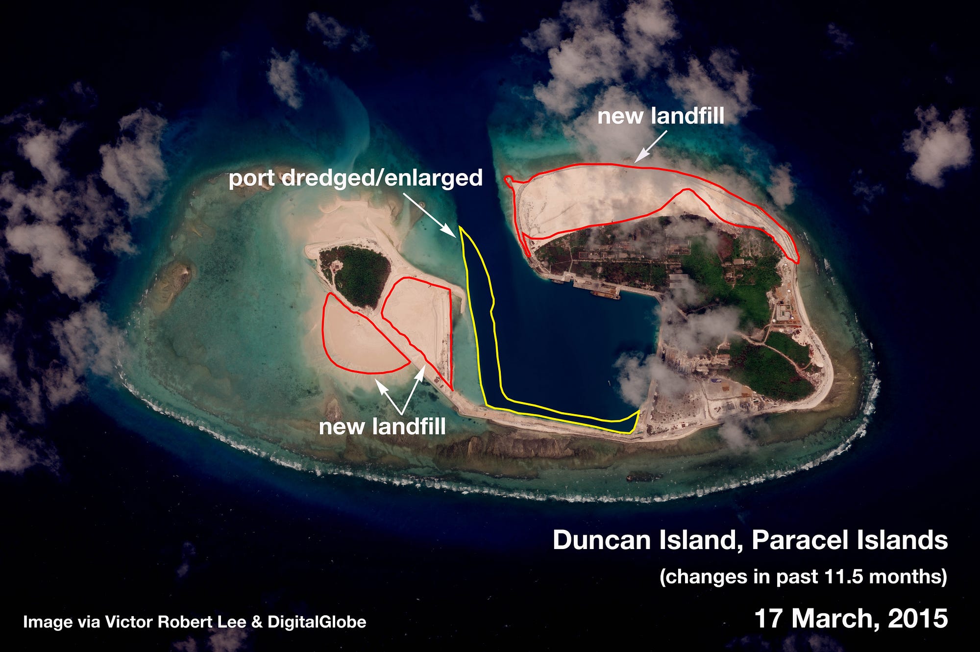 China is building on the Paracel Islands in the South China Sea