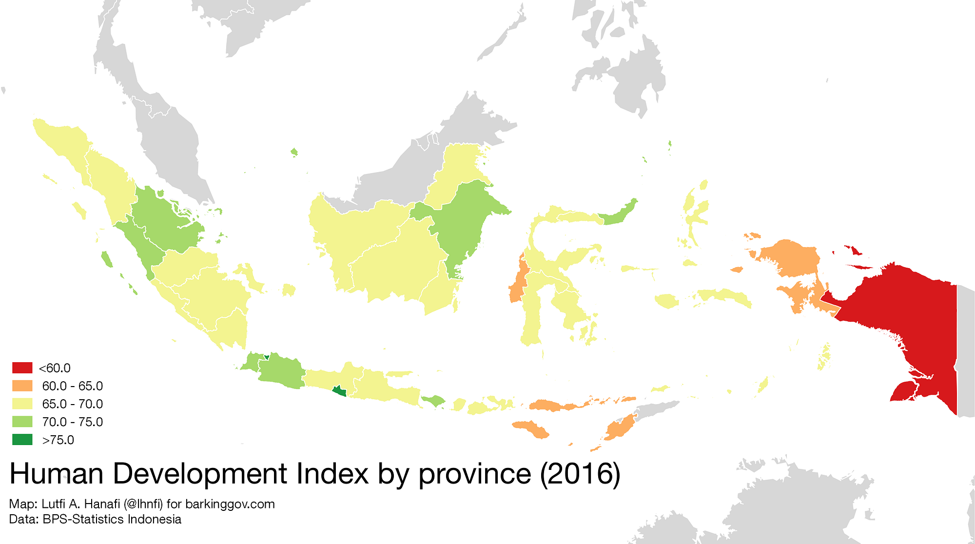 Looking at Indonesia’s Inequality through Four Simple Maps