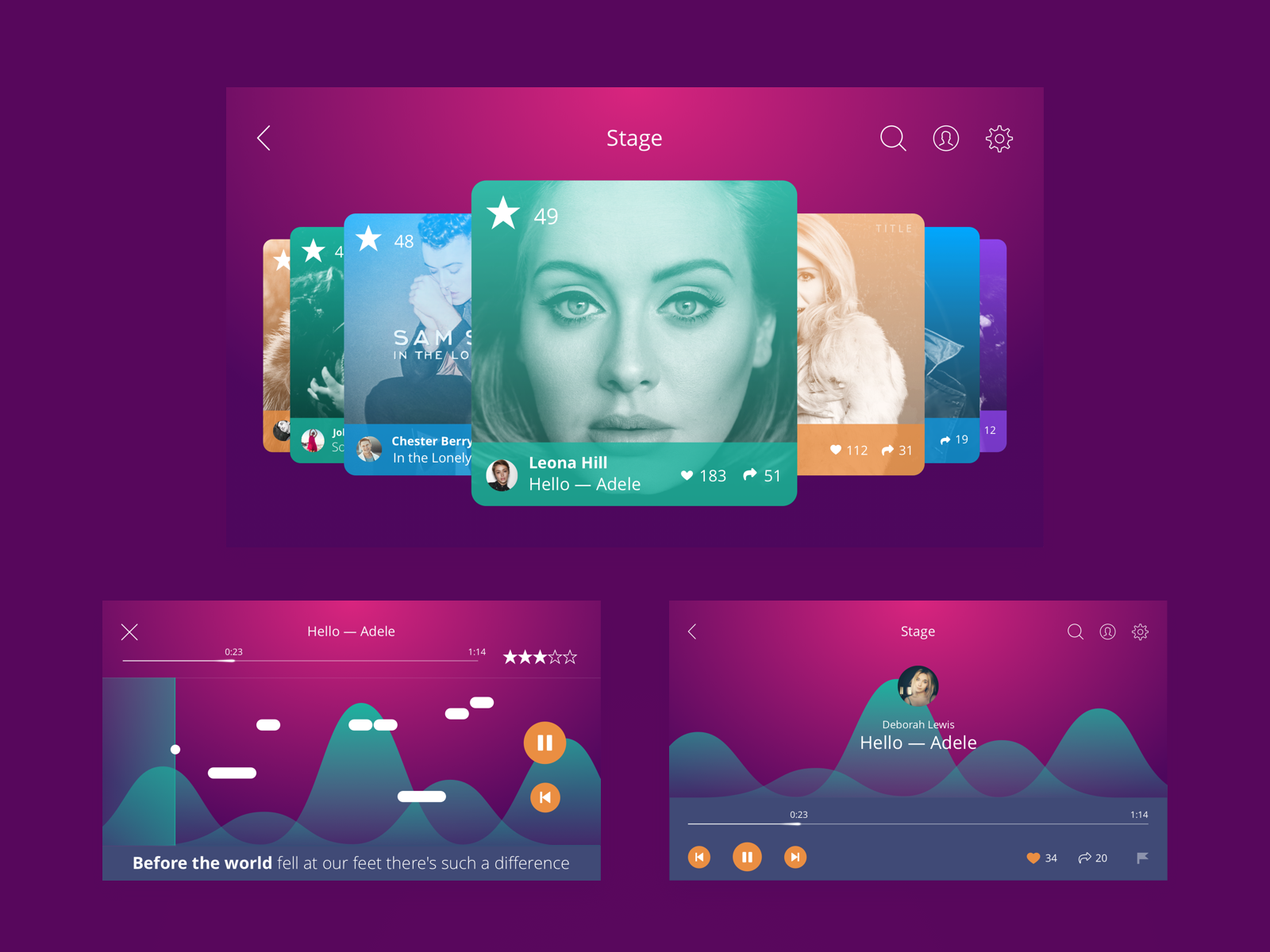 Feel the Beat. UI Design for Music Streaming Services.