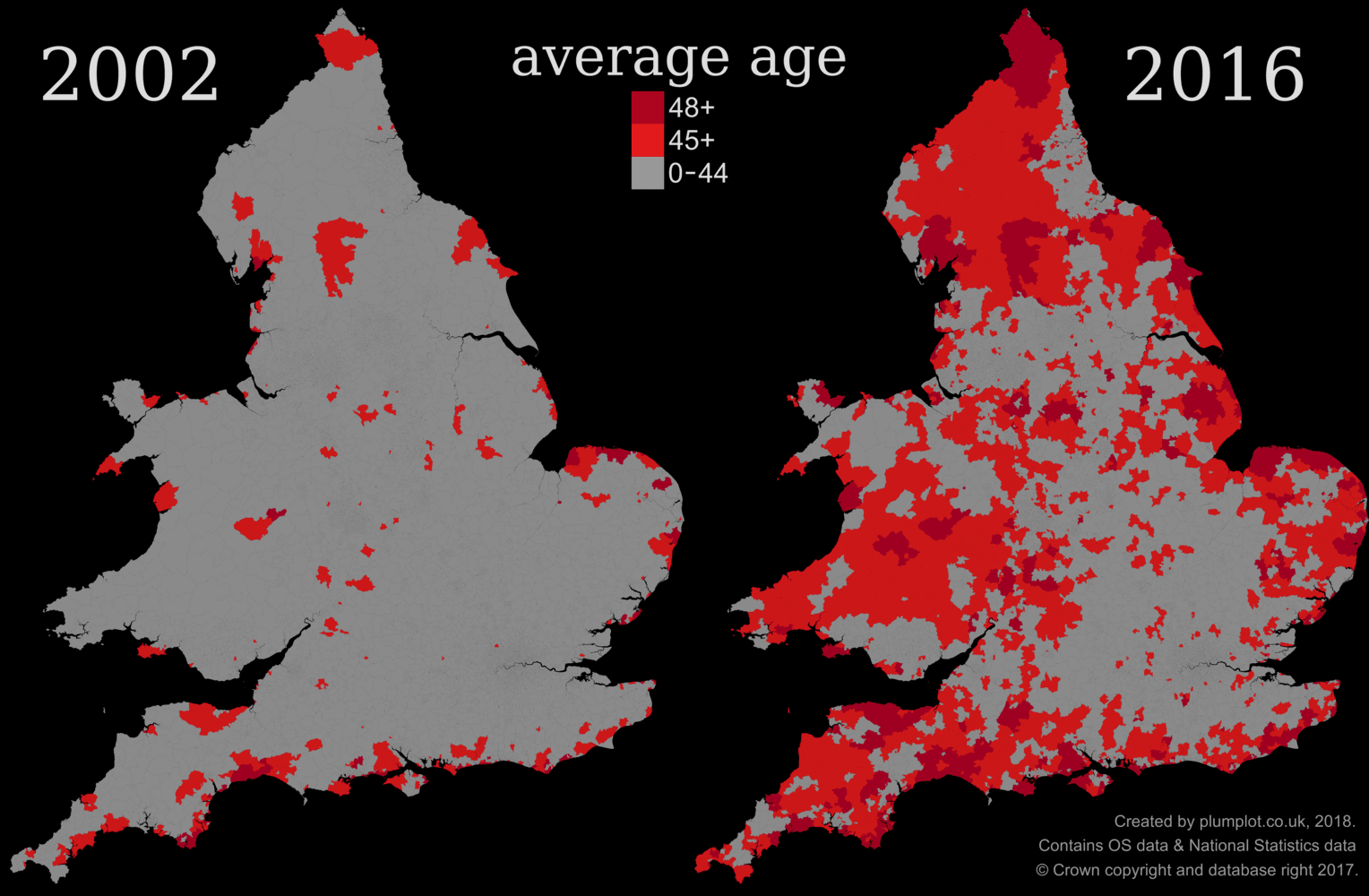 The oldest and youngest areas of England – plumplot – Medium