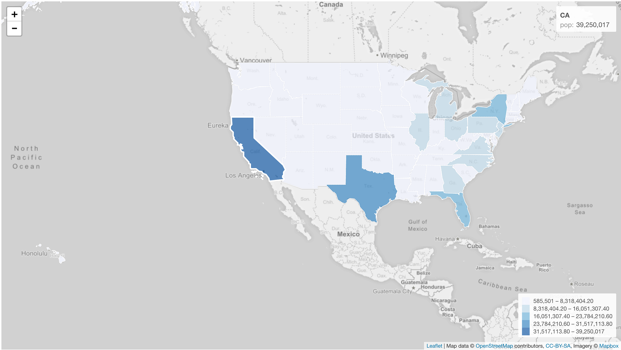 Using Area Map to Visualize Geographical Data in Exploratory