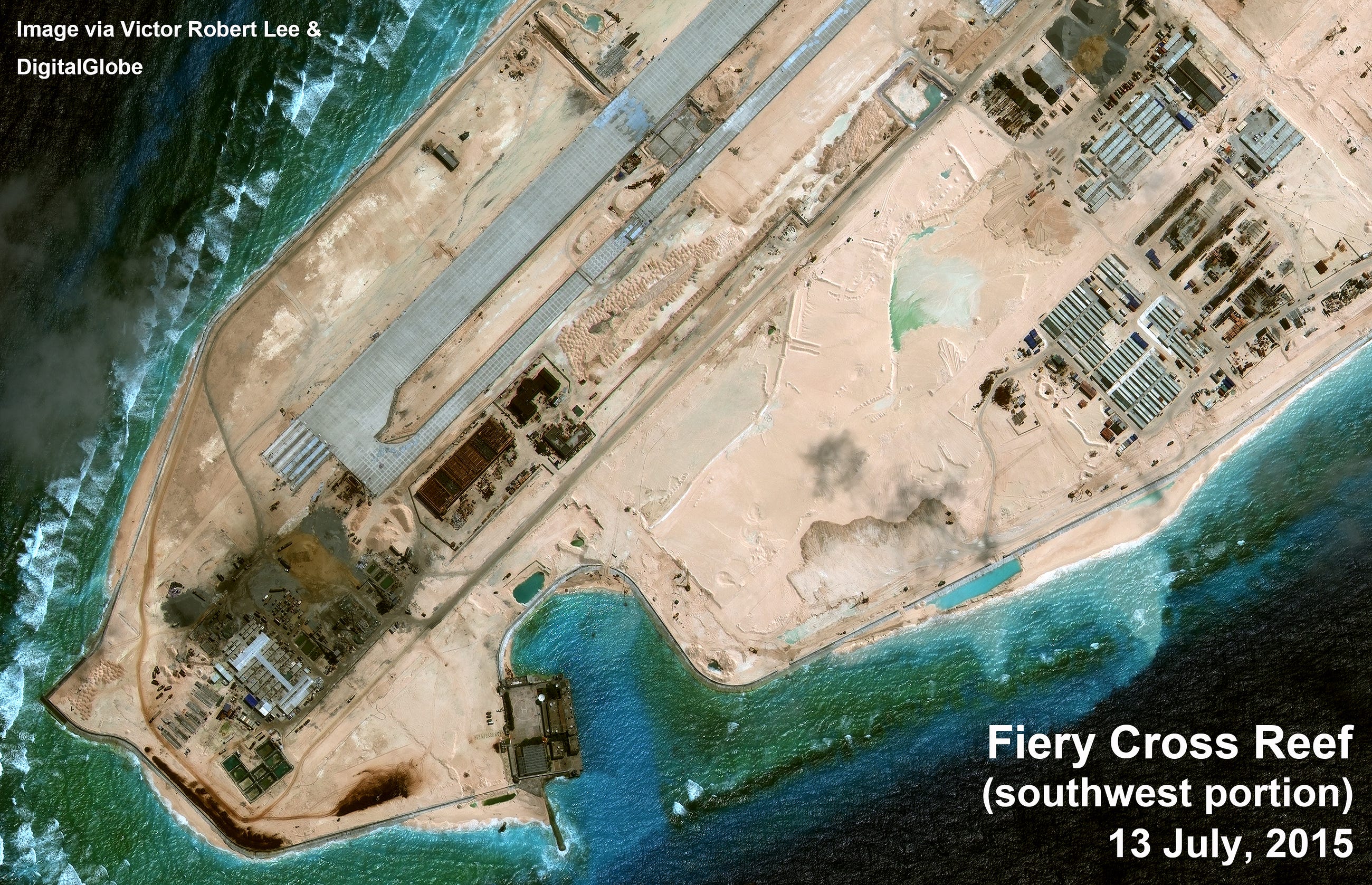 Fiery Cross Reef, South China Sea: Satellite Image Update