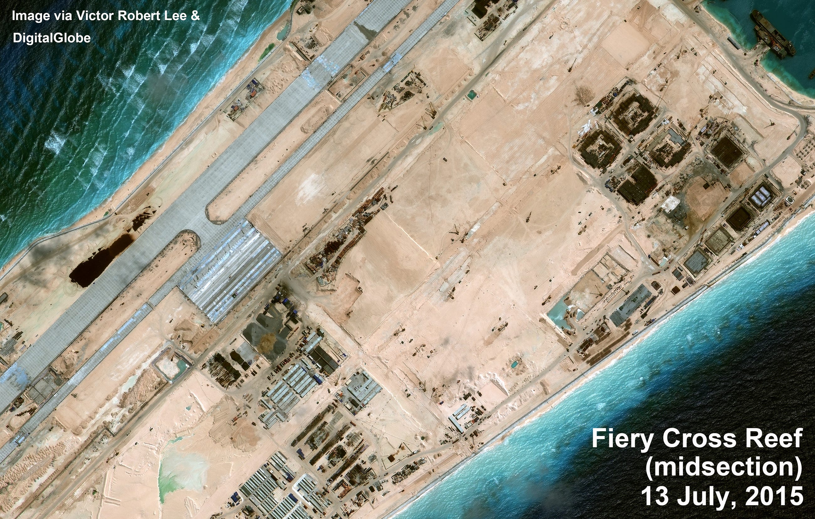 Fiery Cross Reef, South China Sea: Satellite Image Update