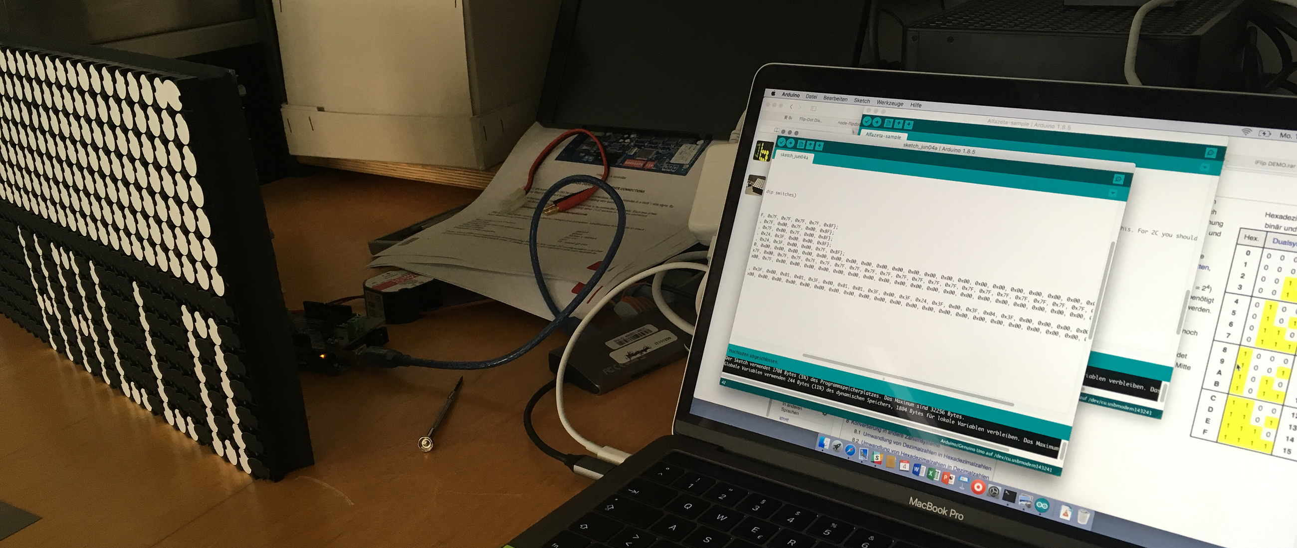 Flip-Dot Display with Arduino and RS485 Shield – Coinmonks – Medium