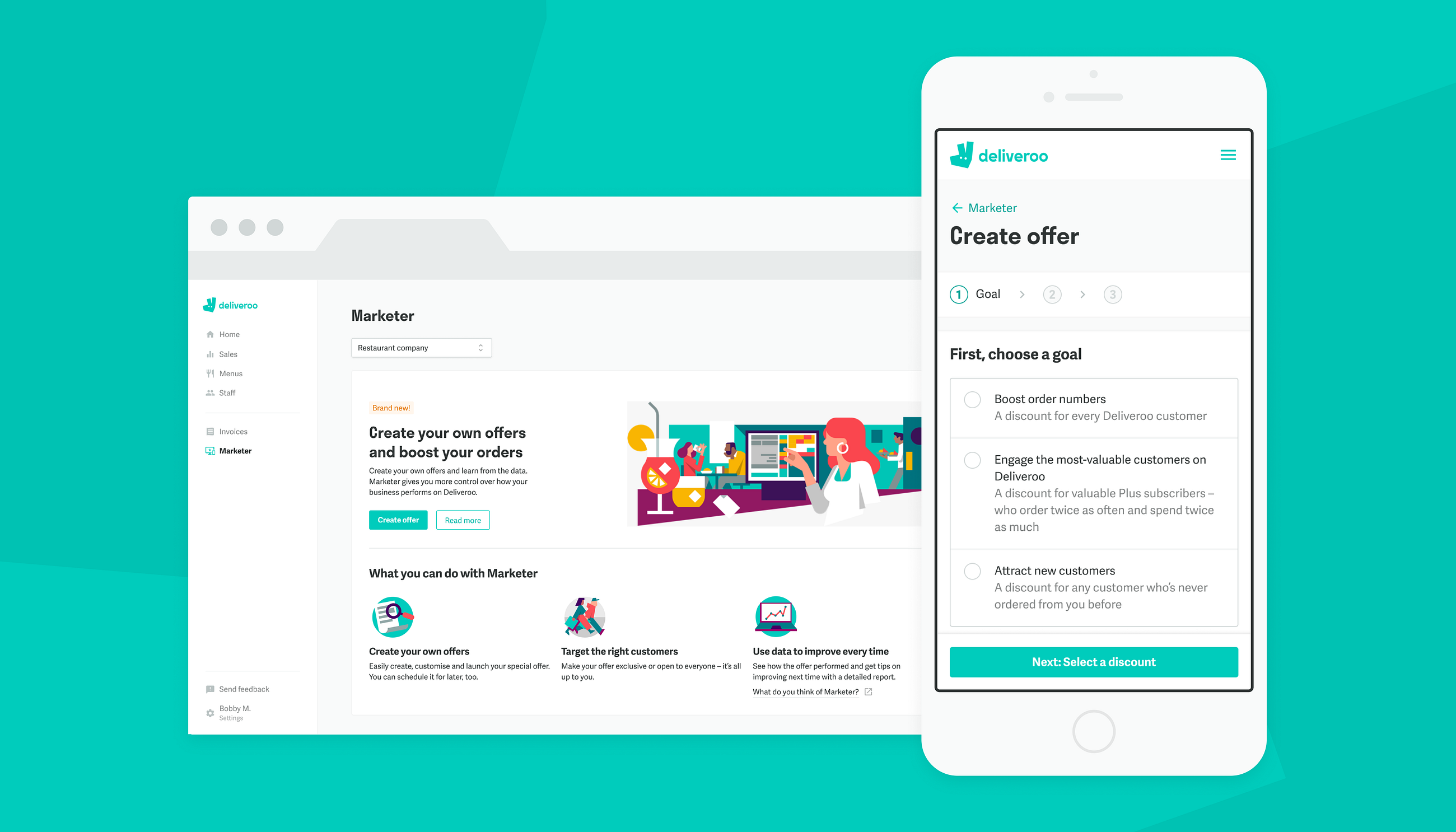 Designing Marketer — Deliveroo’s first restaurant ad platform